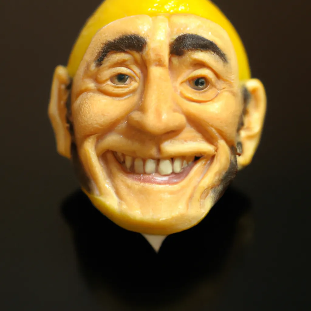 Photo-Realistic-3-D Smiling Alfred E. Numan as a Lemon | OpenArt