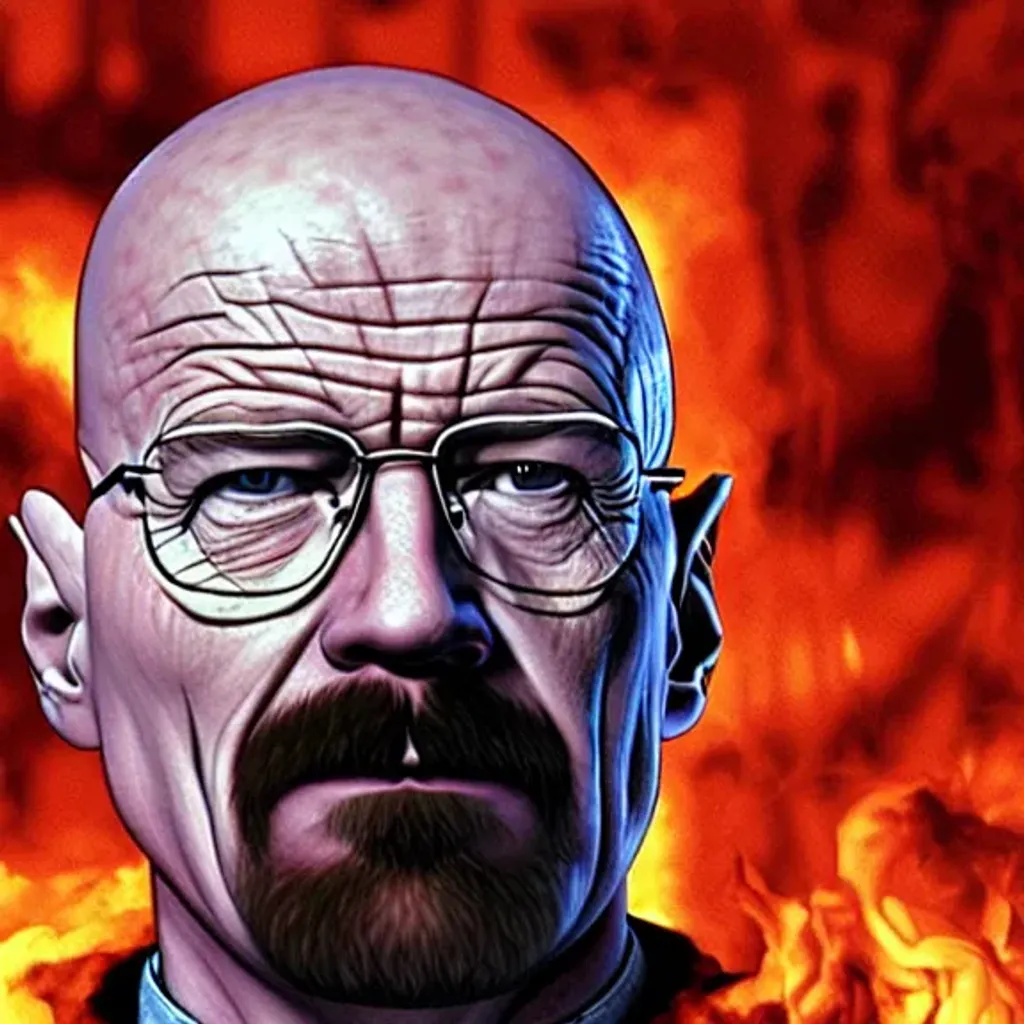 Walter white in hell | OpenArt