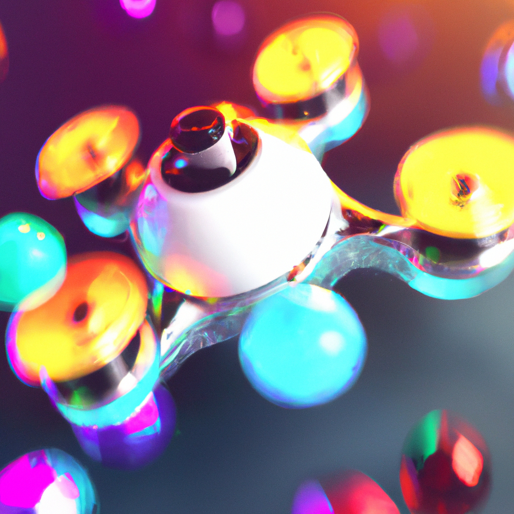 A drone flying, colourful, glowing particles flying... | OpenArt