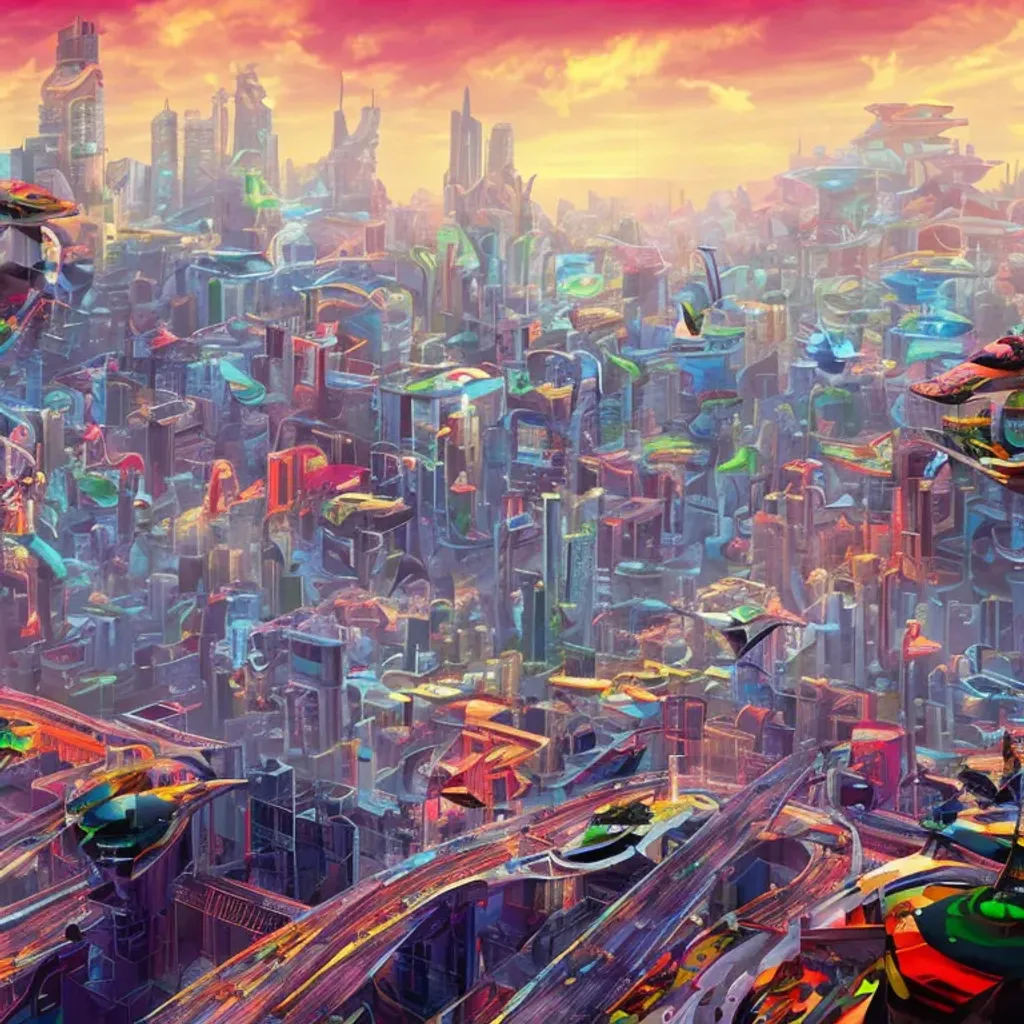 Dreamy Cityscape Illumination: Create an abstract ex... | OpenArt