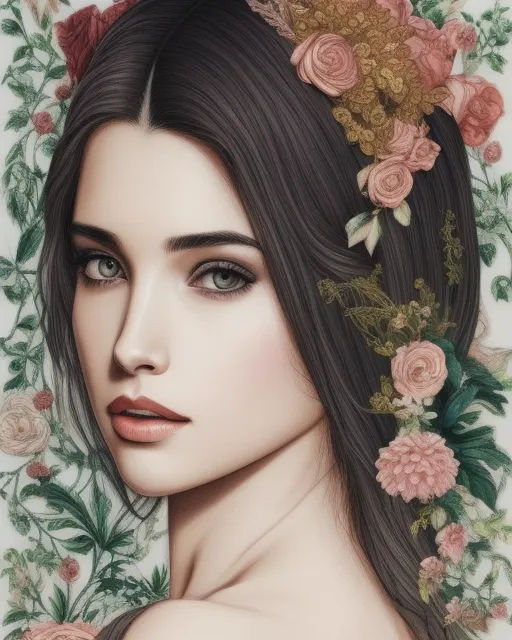 a woman, beautiful detailed portrait, beautiful face... | OpenArt