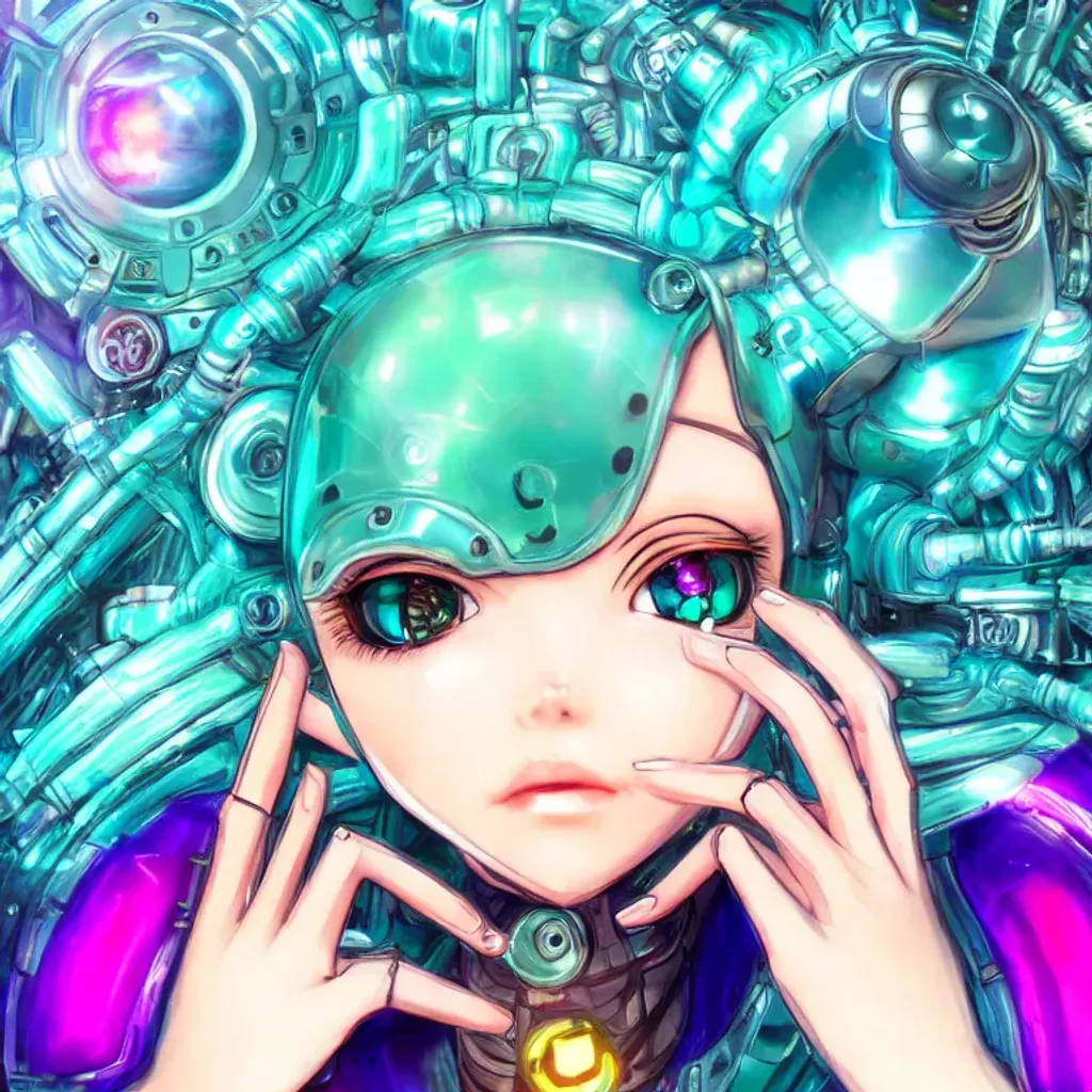 shiny cute intricate detailed very emotive metal and... | OpenArt