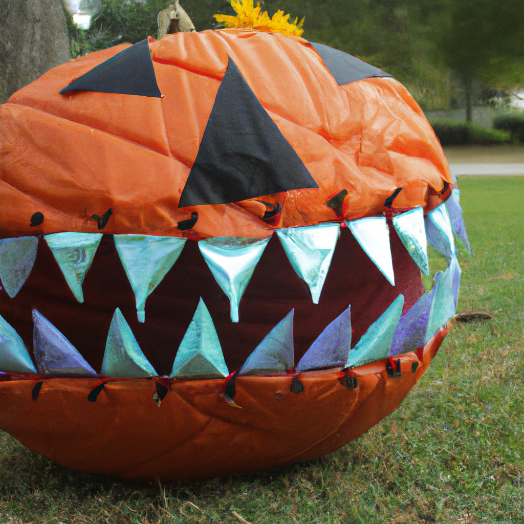 A photo of a pumpkin piñata filled with teeth | OpenArt