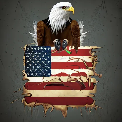 A very detailed intercat picture of a eagle hugging... | OpenArt