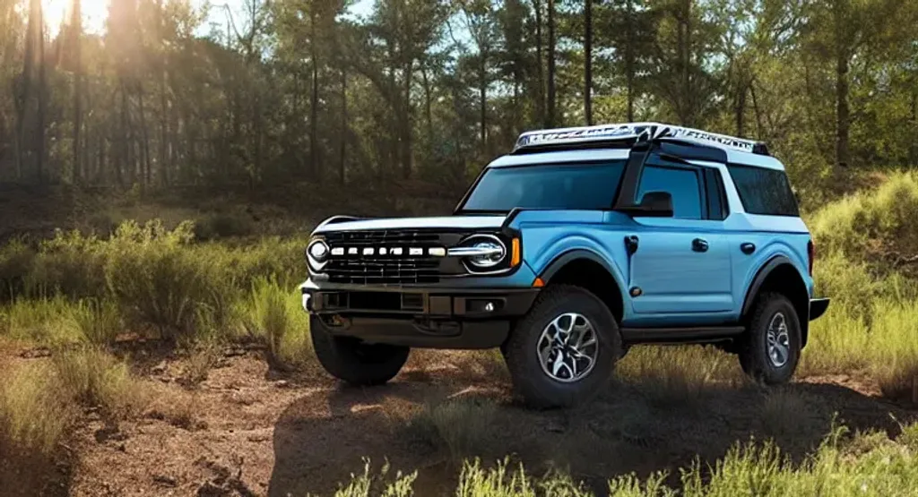 NEW Ford Bronco adventure 4x4 jungle mud sunlight an... | OpenArt