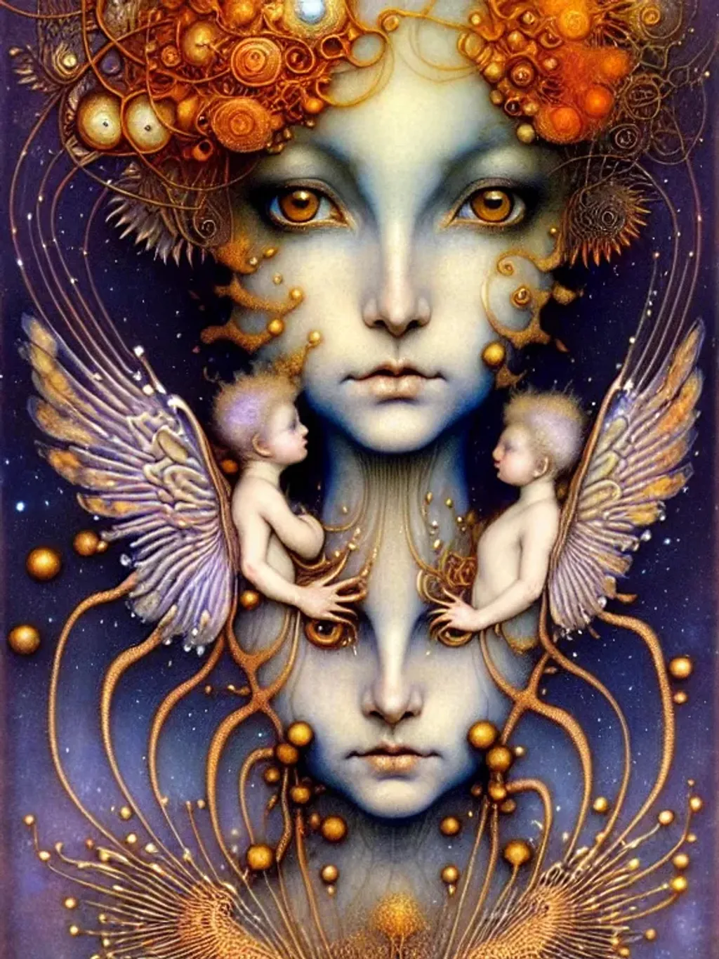 (( woman cherub shapeshifter by Daniel Merriam, Merr... | OpenArt