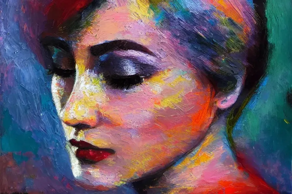 female face abstract painting | OpenArt