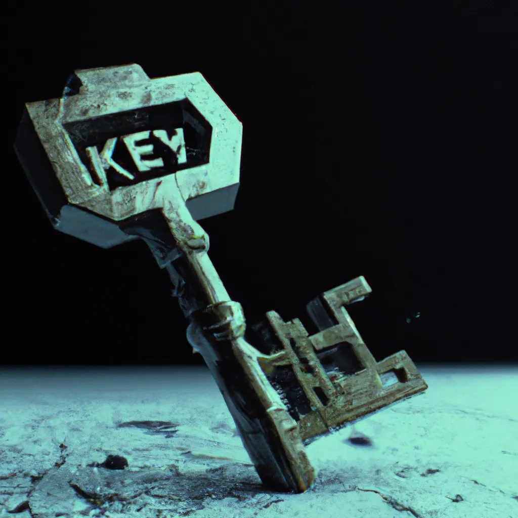 Huge iridescent metal key | OpenArt