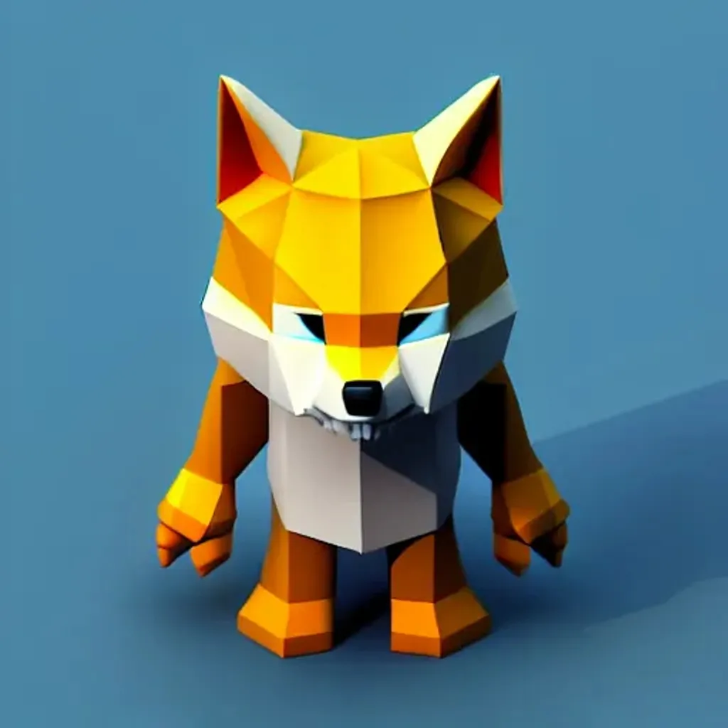 happy, kawaii low poly rabbit character in center, 3... | OpenArt