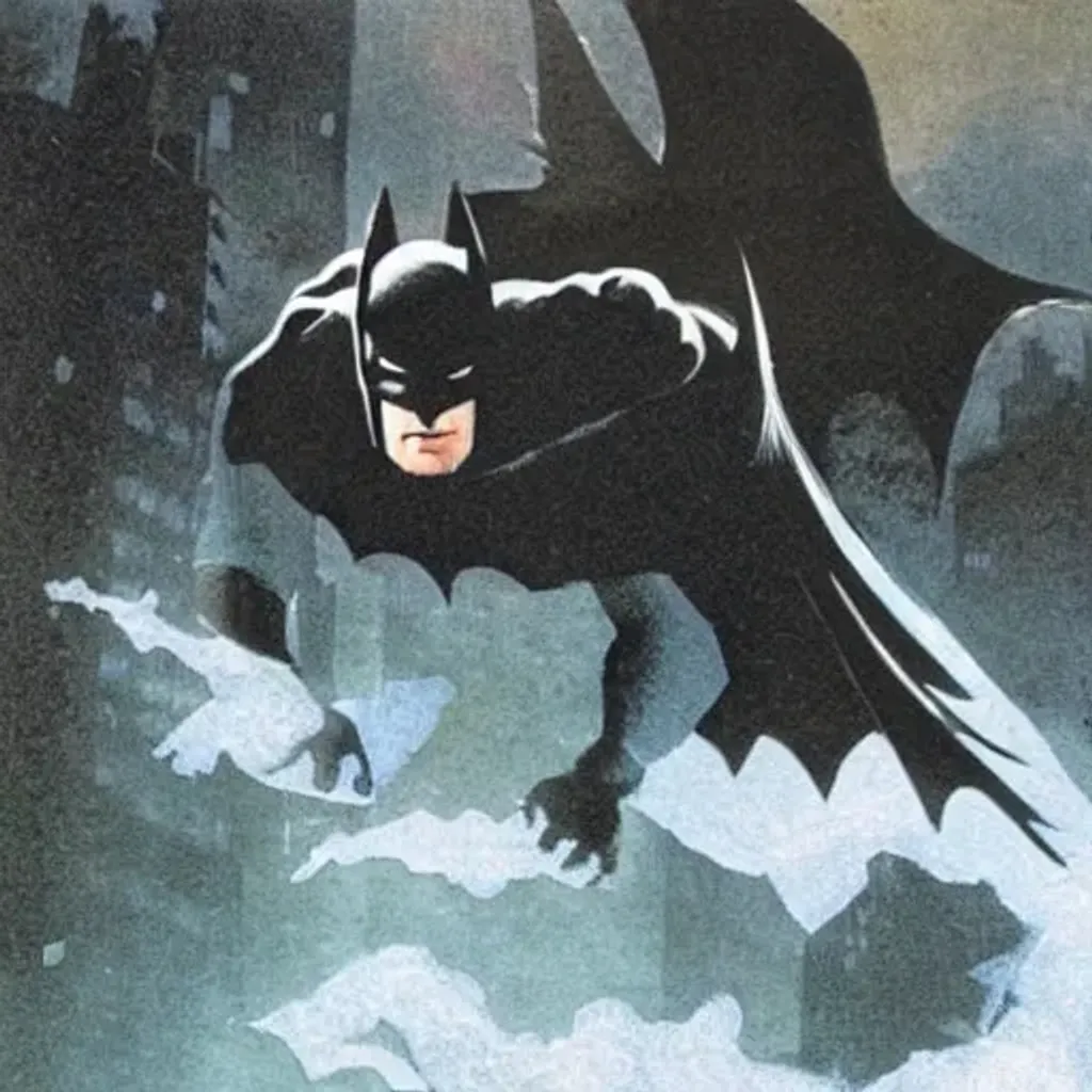 Batman falling into a river | OpenArt
