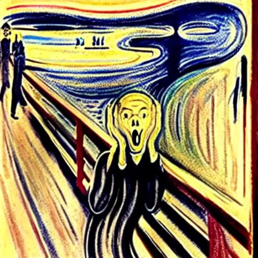 the scream mask holding a bundle of roses | OpenArt