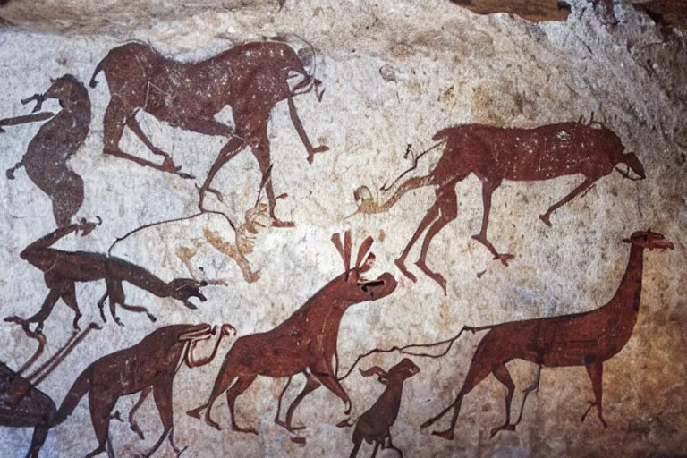 Prehistoric cave painting