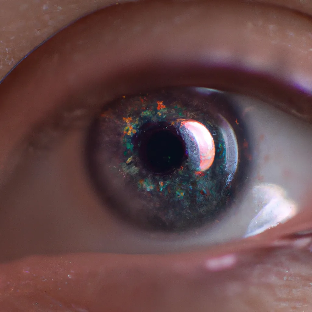 closeup of beautiful eye with a nebula reflected on... | OpenArt