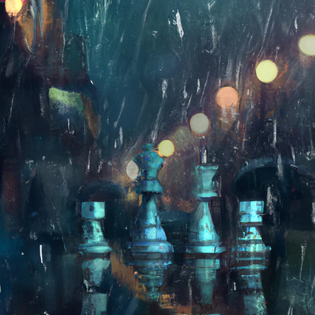 Cyberpunk chess, digital art, raining, hyperrealistic | OpenArt