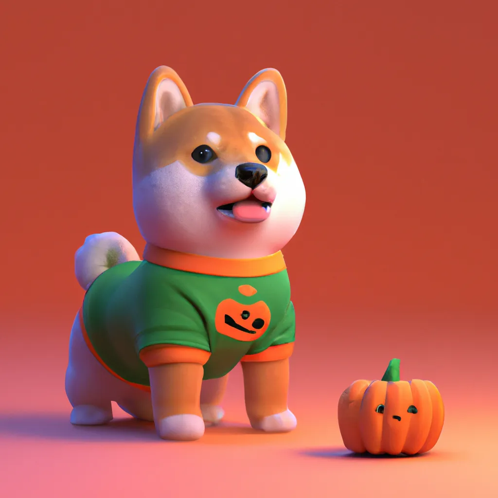3d octane render of a cute and adorable shiba inu we...