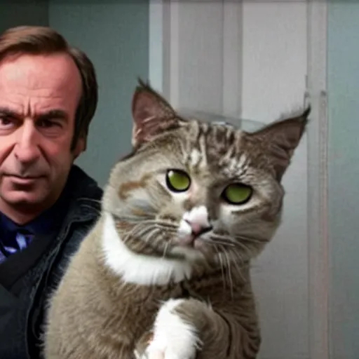 saul goodman holding cats | OpenArt