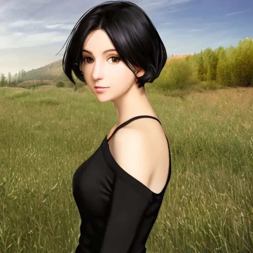 SamDoesArt a girl, hispanic, black hair, short hair,... | OpenArt