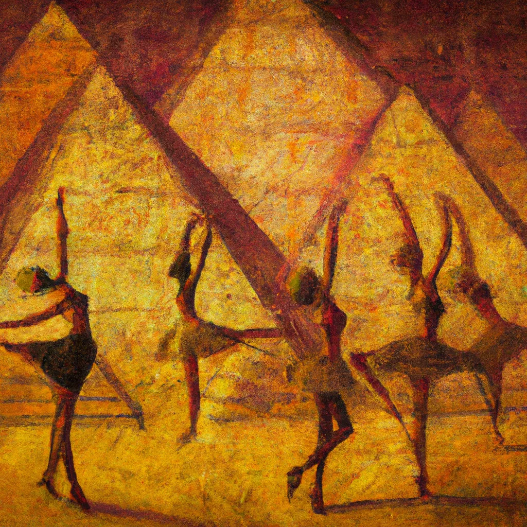 detailed painting of ballerinas dancing in the pyram... | OpenArt