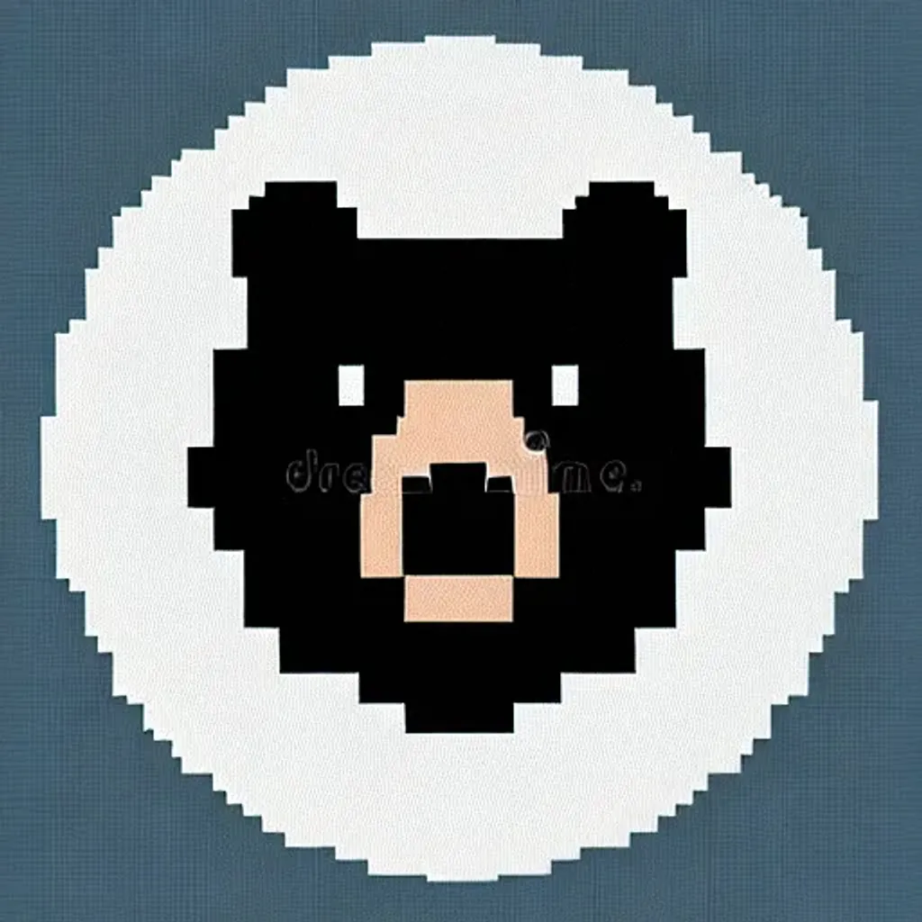 pixel art, bear, centered, smooth, vector illustration | OpenArt