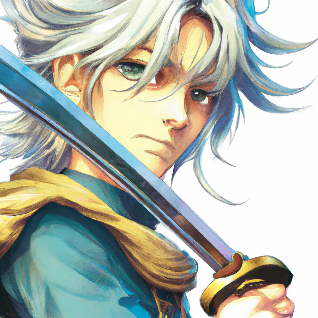 a anime portrait of a man with a sword, finely detai... | OpenArt
