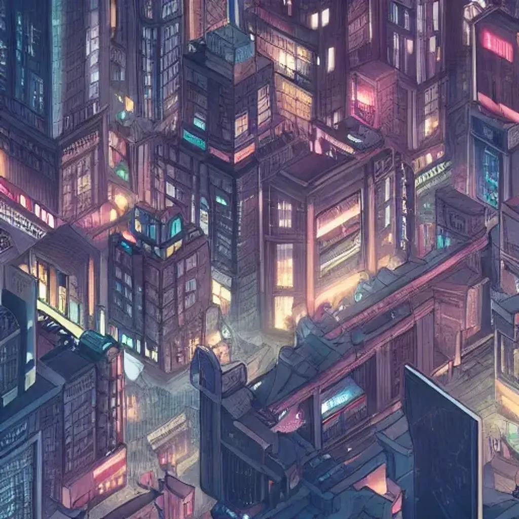 a small box-shaped image with a blend of cyberpunk w... | OpenArt