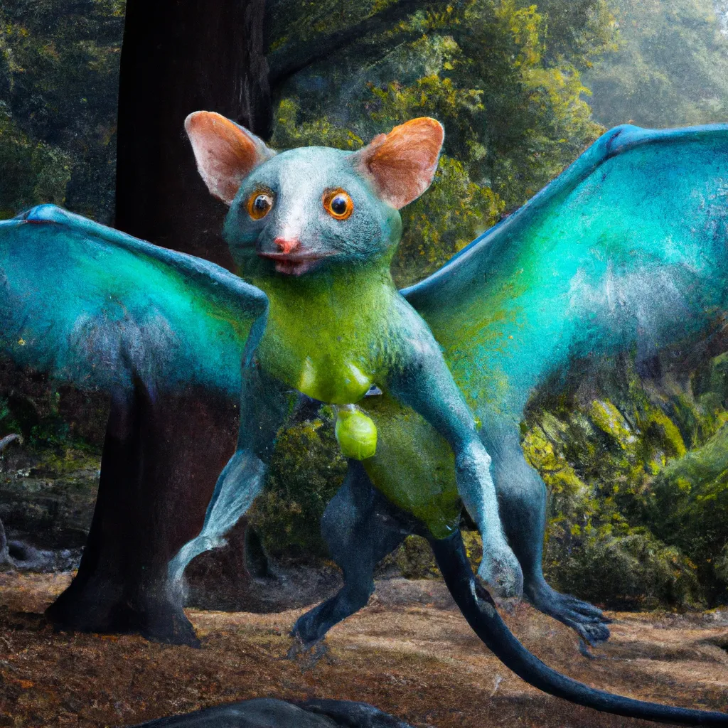 ancient bioluminescence chimera of Sunda Flying Lemu... | OpenArt