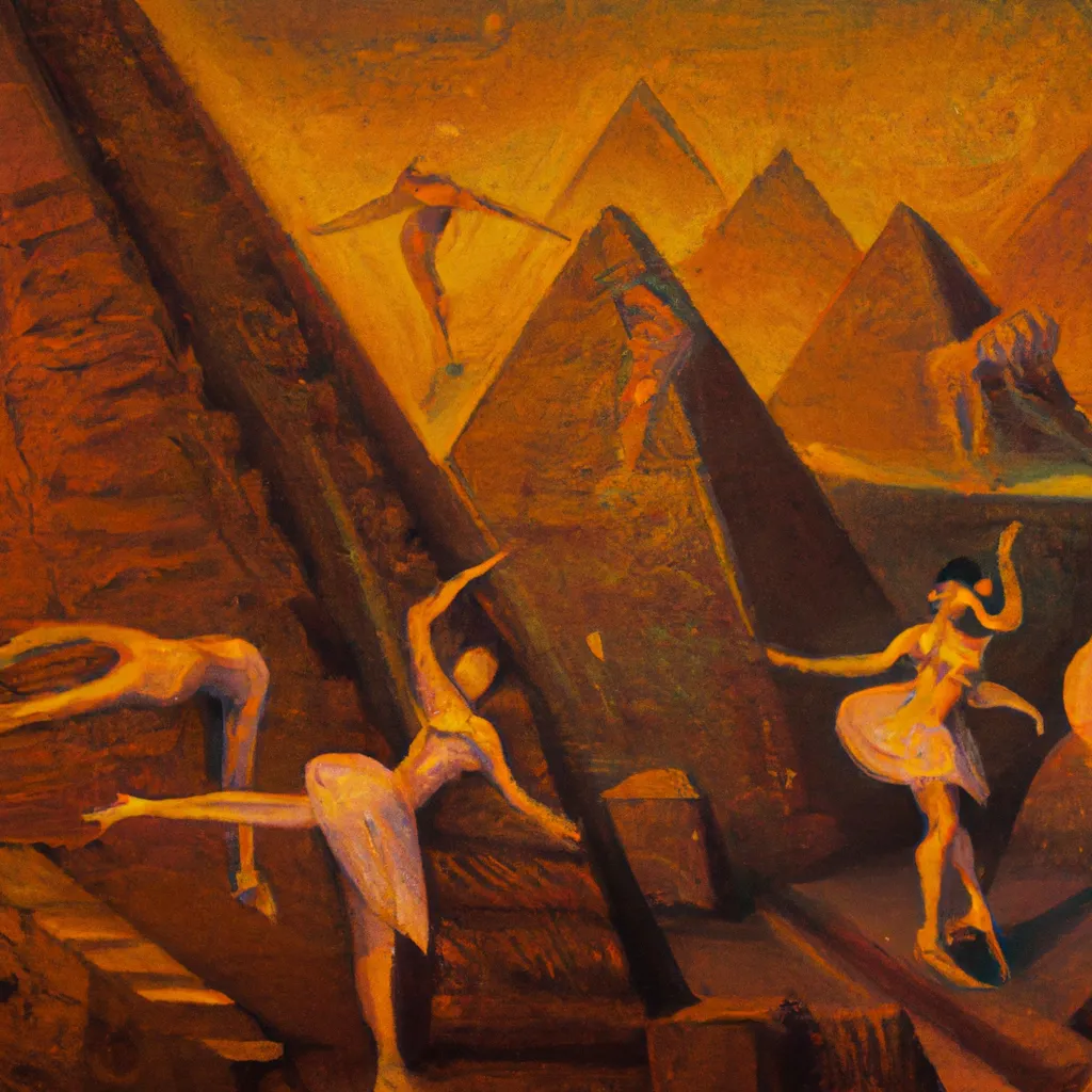 detailed painting of ballerinas dancing in the pyram... | OpenArt