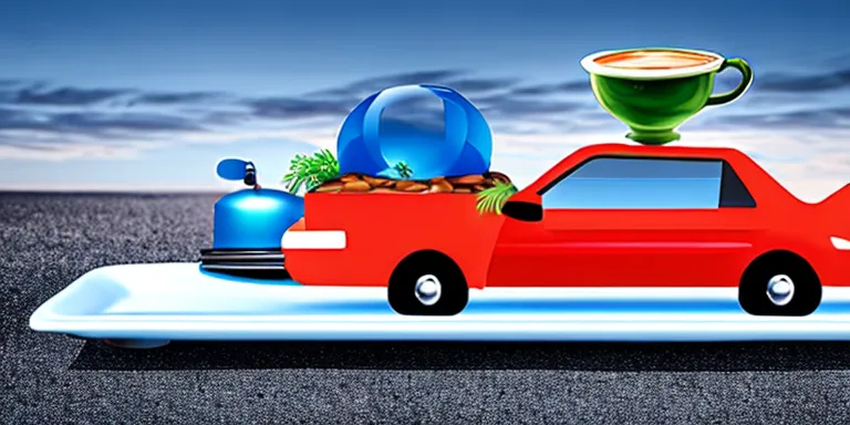 a car running on a plate | OpenArt