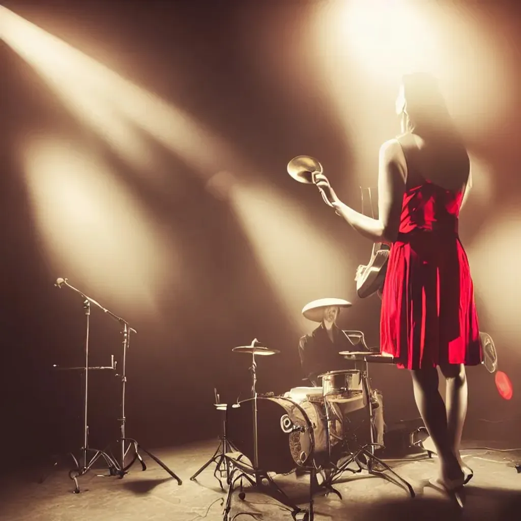 Silhouette of a white medium blonde young man singin... | OpenArt