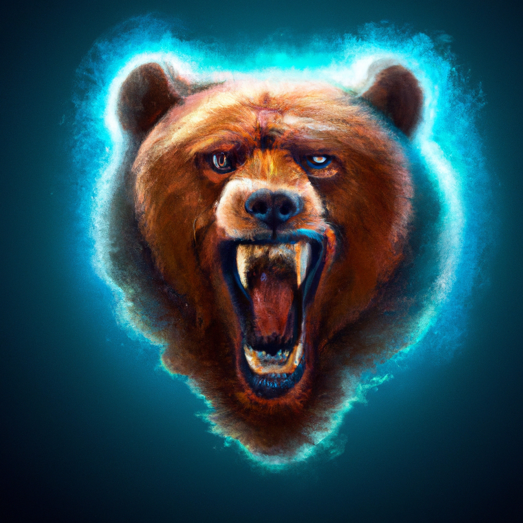 Realistic Portrait of an angry bear looking forward... | OpenArt