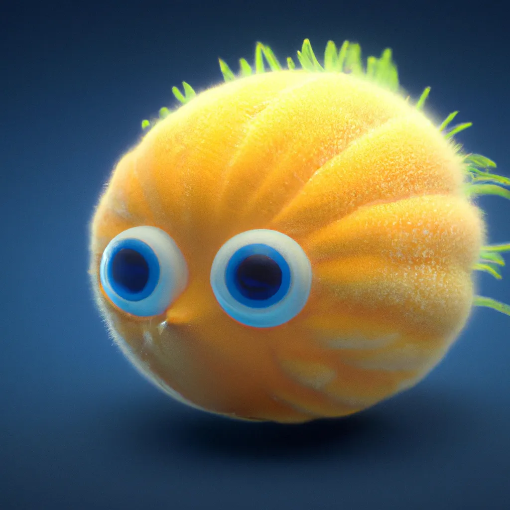 cutest extra fluffy 3d Lemon creature on earth with... | OpenArt