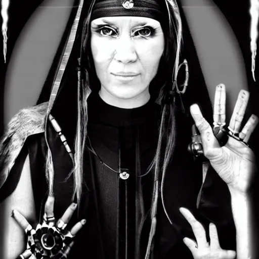 Cyberpunk nun native American | OpenArt