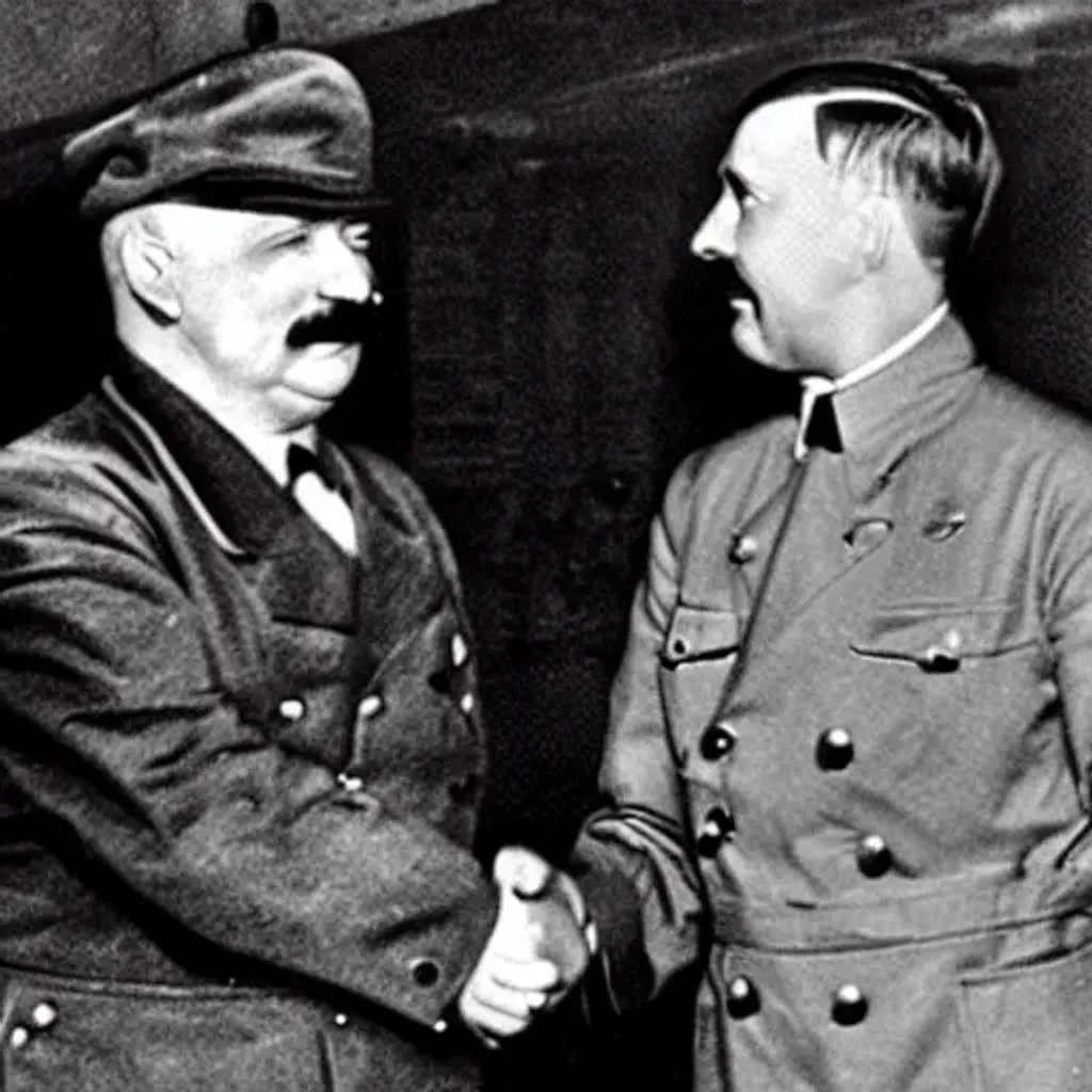 Chef Boyardee meeting Adolf Hitler in WW2