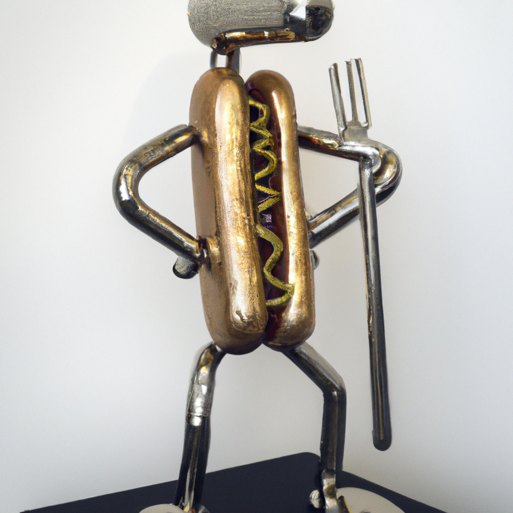 hot dog man made of metal | OpenArt
