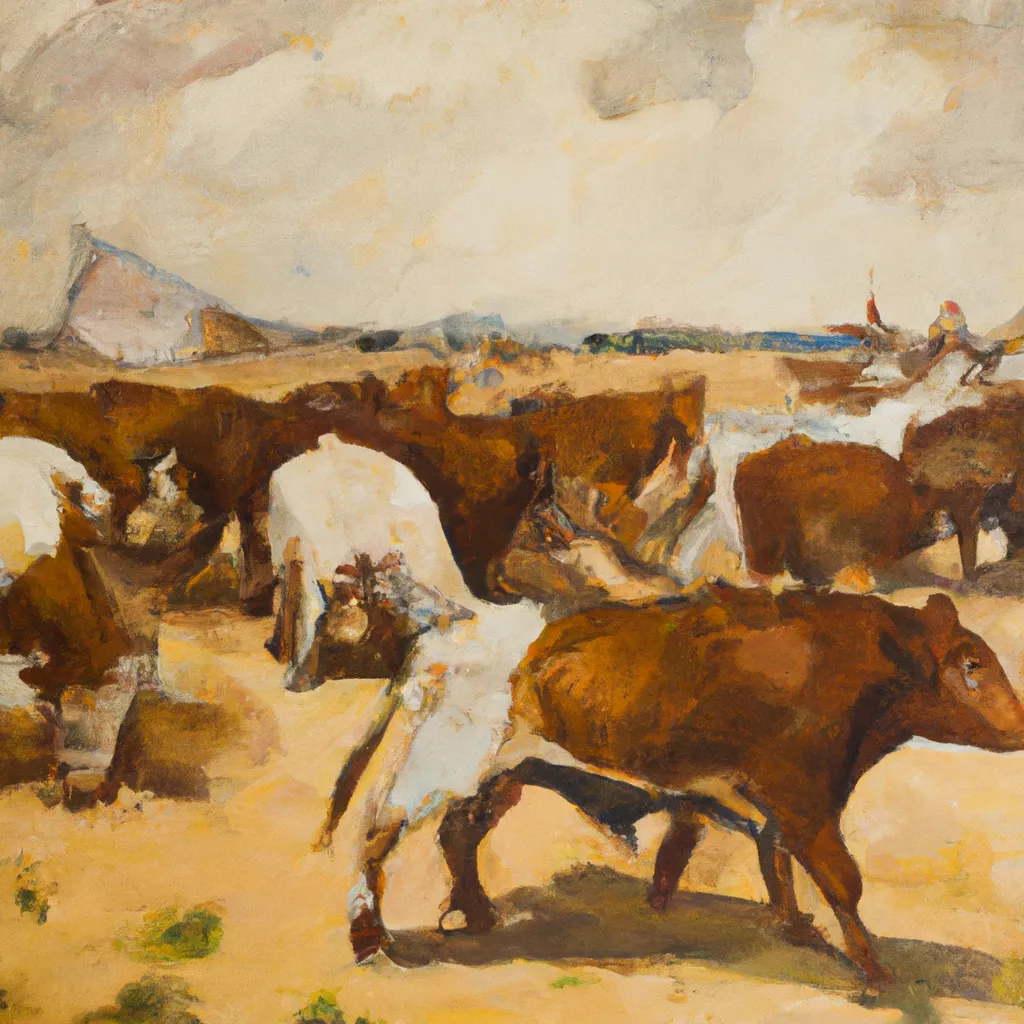 Cattle Stampede, Lubbock, 1880, by Paul Cézanne