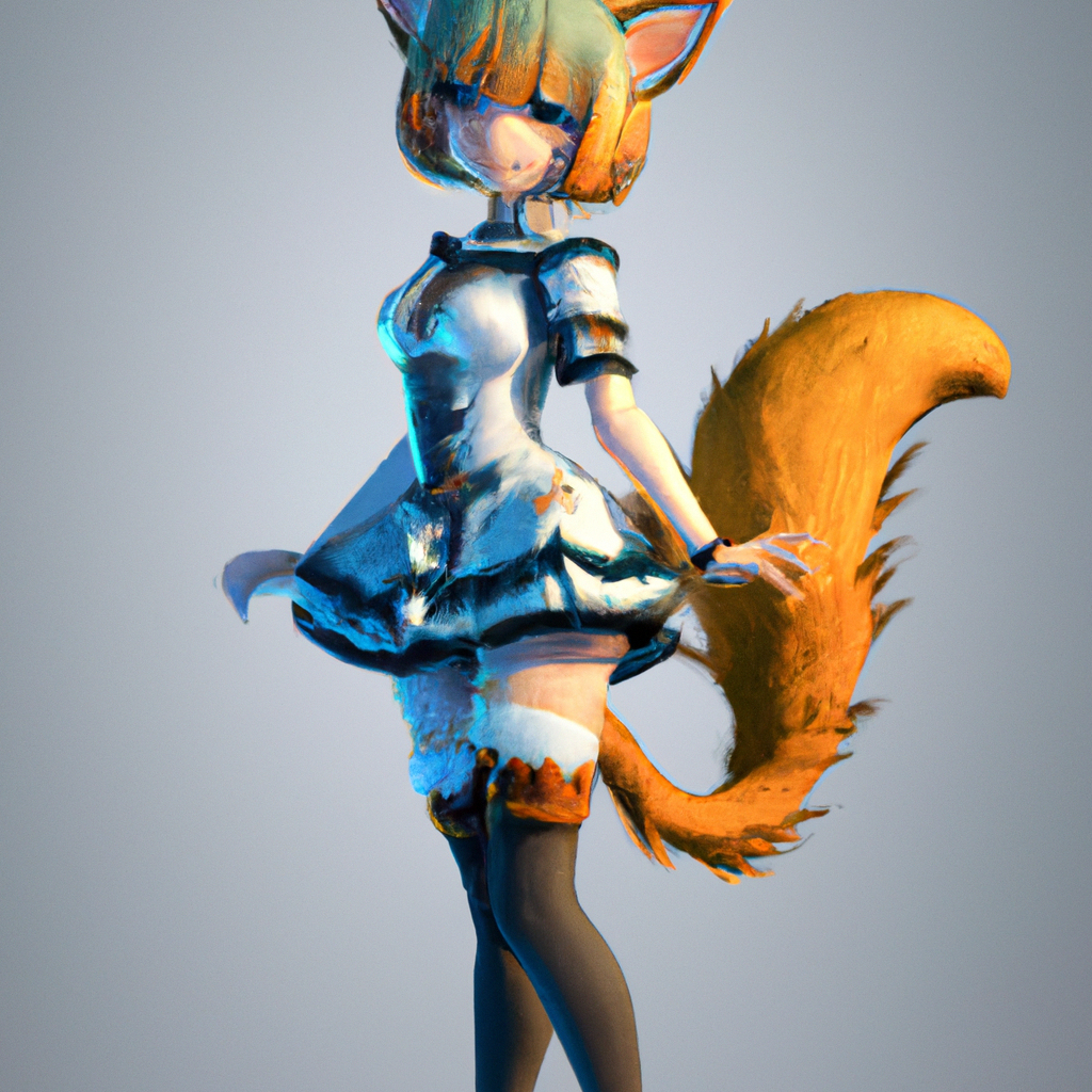 3d anime fox girl | OpenArt