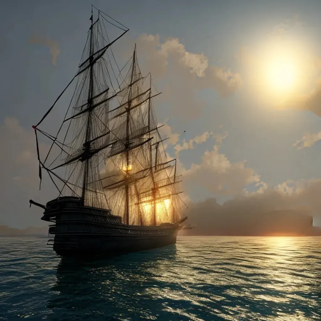 photo of a ultra realistic sailing ship, dramatic li...