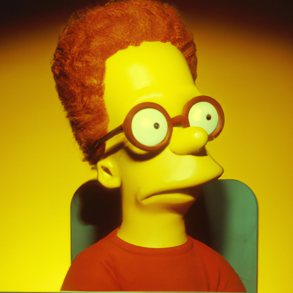 A studio film photographic portrait of a nerdy bart... | OpenArt