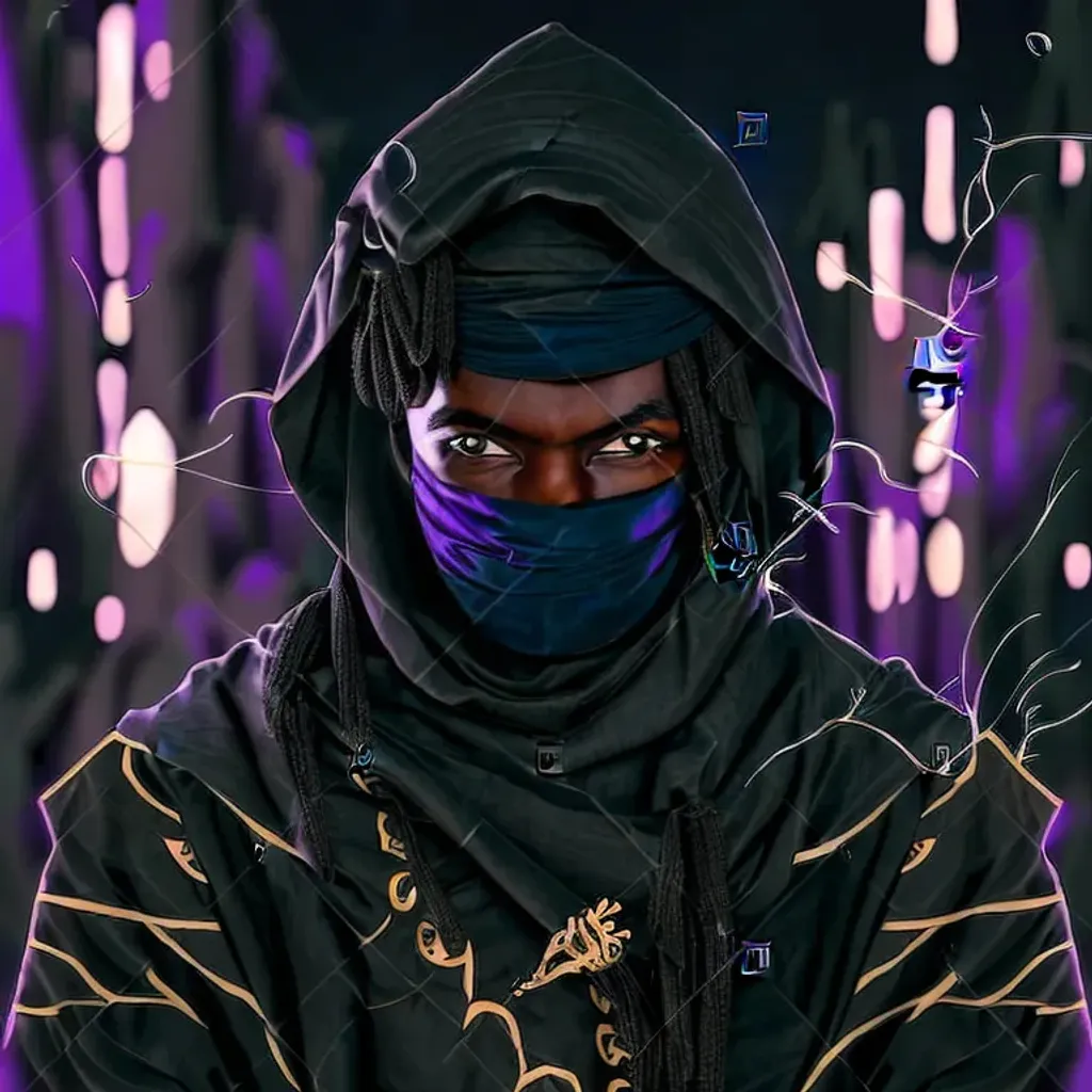 Create an illustration that depicts a stealthy ninja... | OpenArt