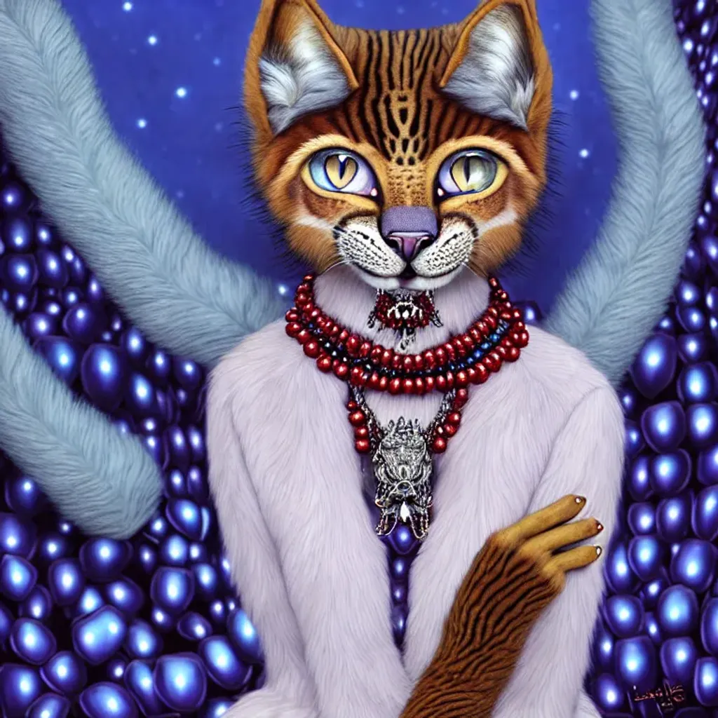 Felinoid lady fursona, attractive, elegant, confiden... | OpenArt
