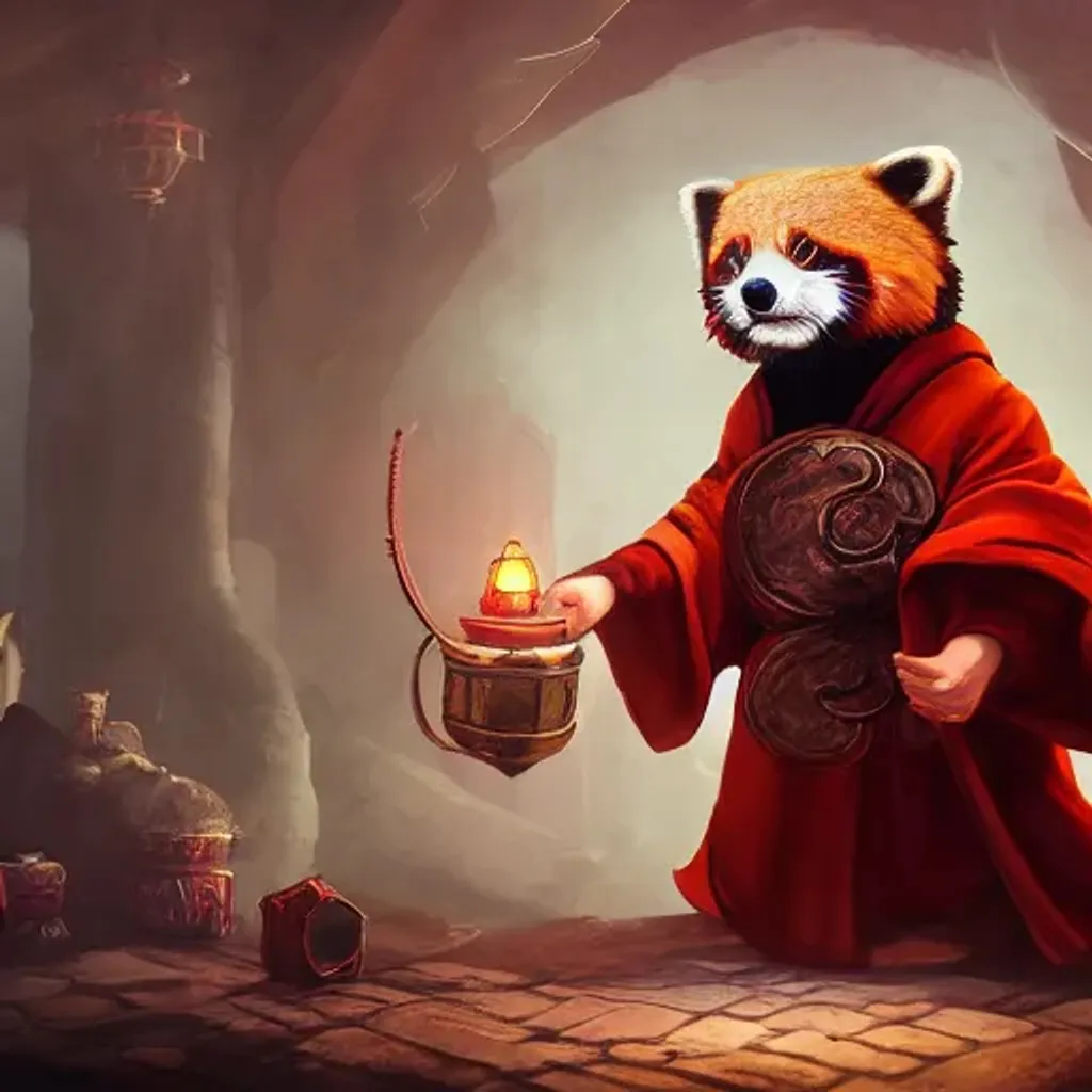 splash art of a cute and adorable ferret wizard, wea... | OpenArt
