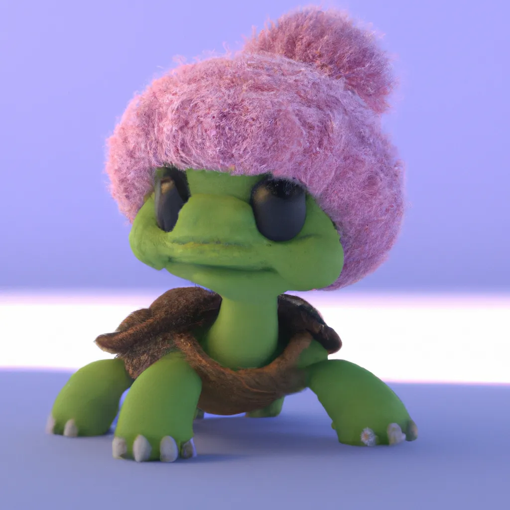 a 3d octane render of a cute and adorable turtle wea... | OpenArt