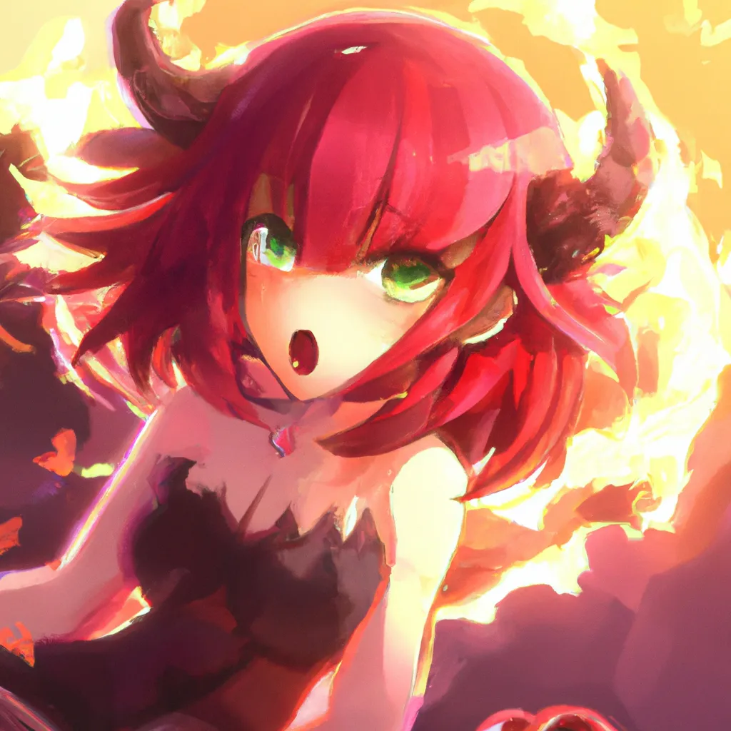 anime visual of a small tiny monster dragon girl wit... | OpenArt