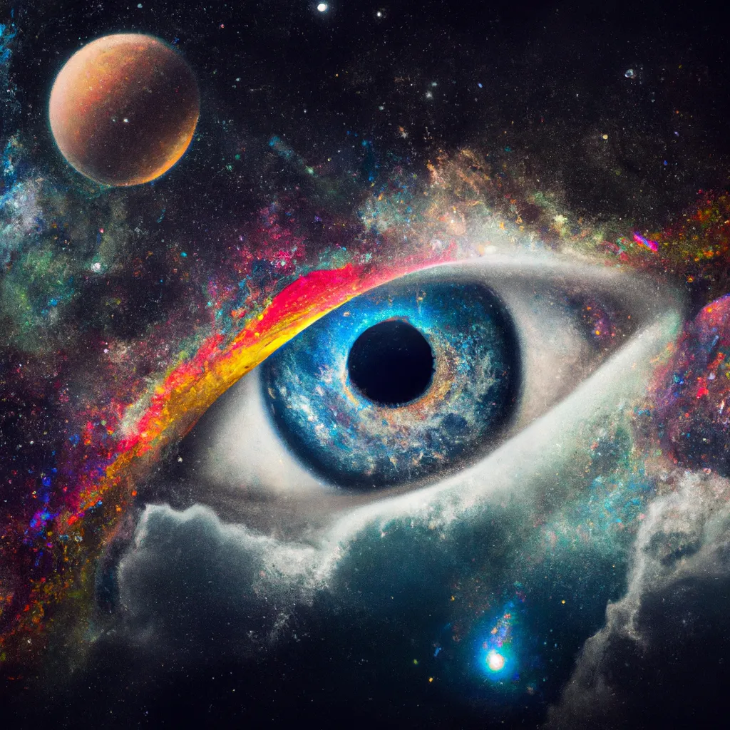 girl one eye is the sun and the other eye is space | OpenArt