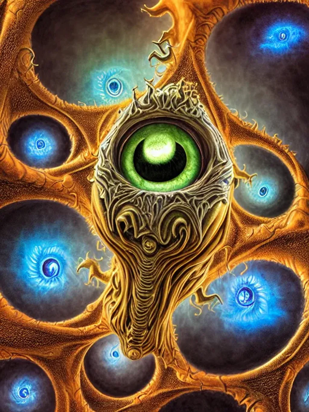 a hyperrealistic detailed Illuminati pyramid monster... | OpenArt