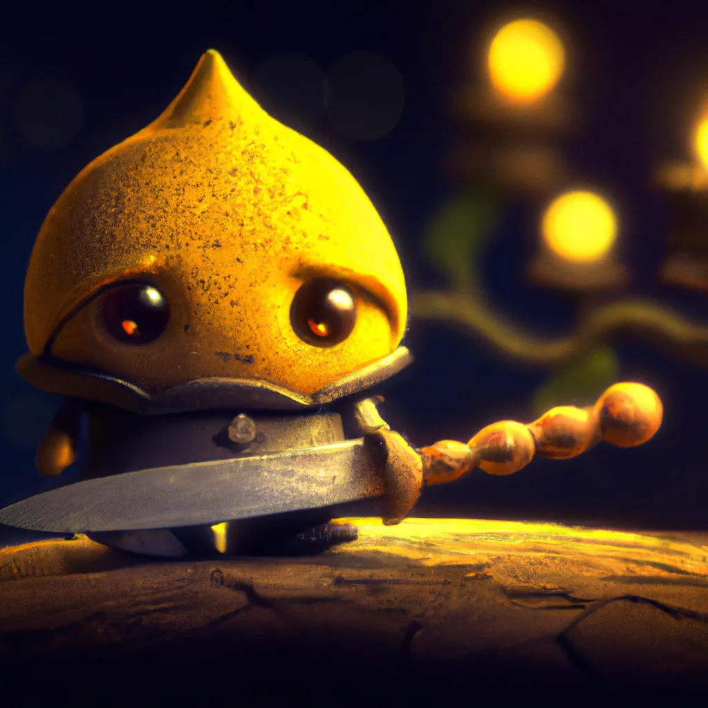 photo of a cute cuddly happy lemon knight character... | OpenArt