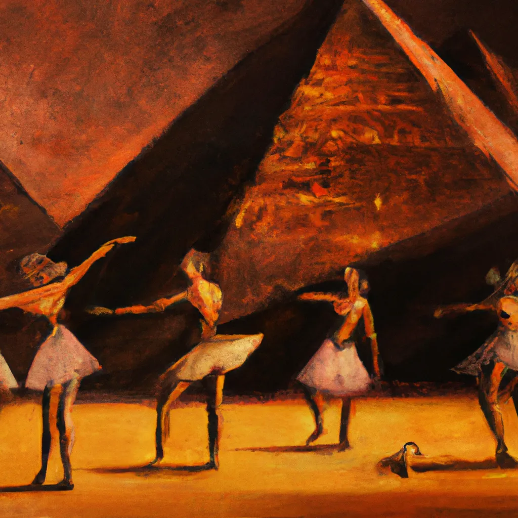 detailed painting of ballerinas dancing in the pyram... | OpenArt