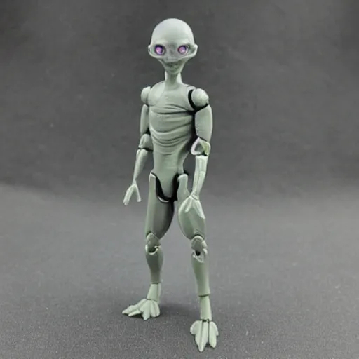 3/4 inch kenner style gray alien action figure | OpenArt