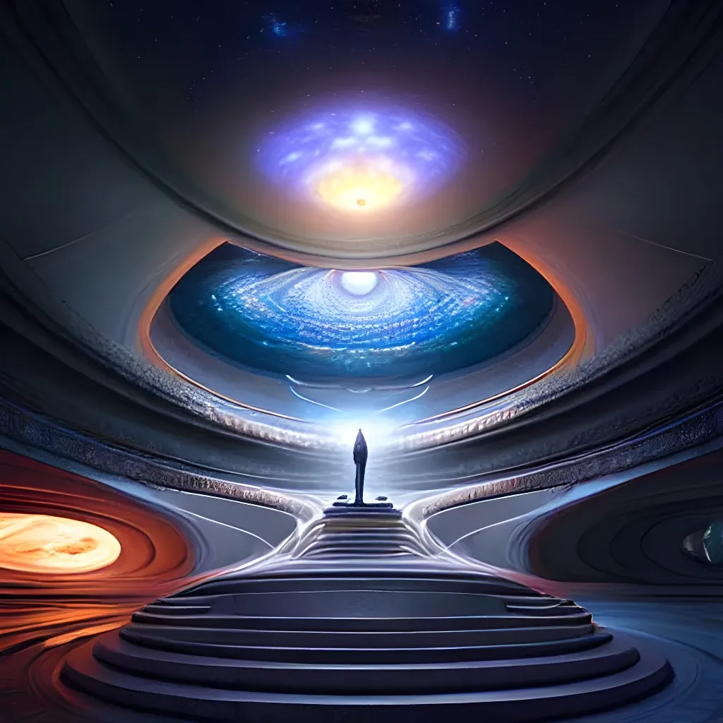 a space themed lake place where a space goddess woul... | OpenArt