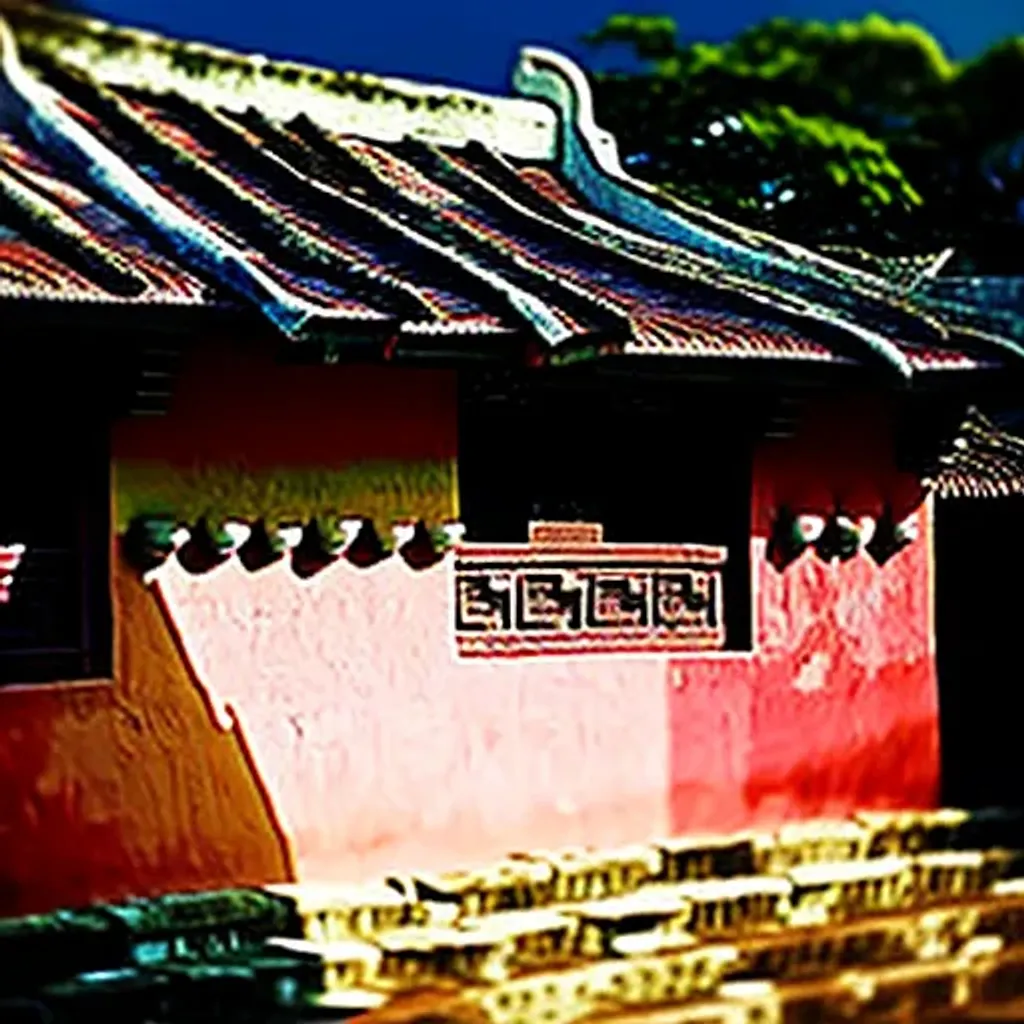 A blend of Mayan ruins and Chinese colonial architec... | OpenArt